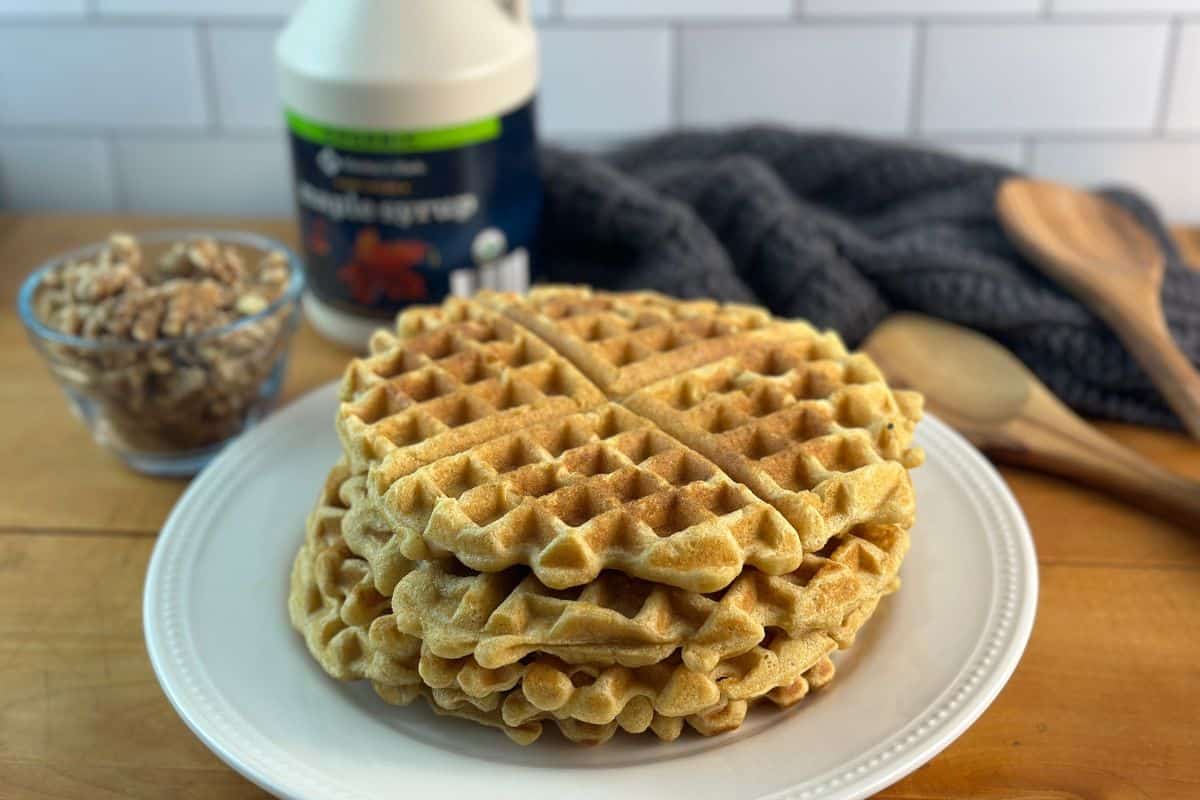 Best Fresh Milled Flour Waffle Recipe! - Heritage revived