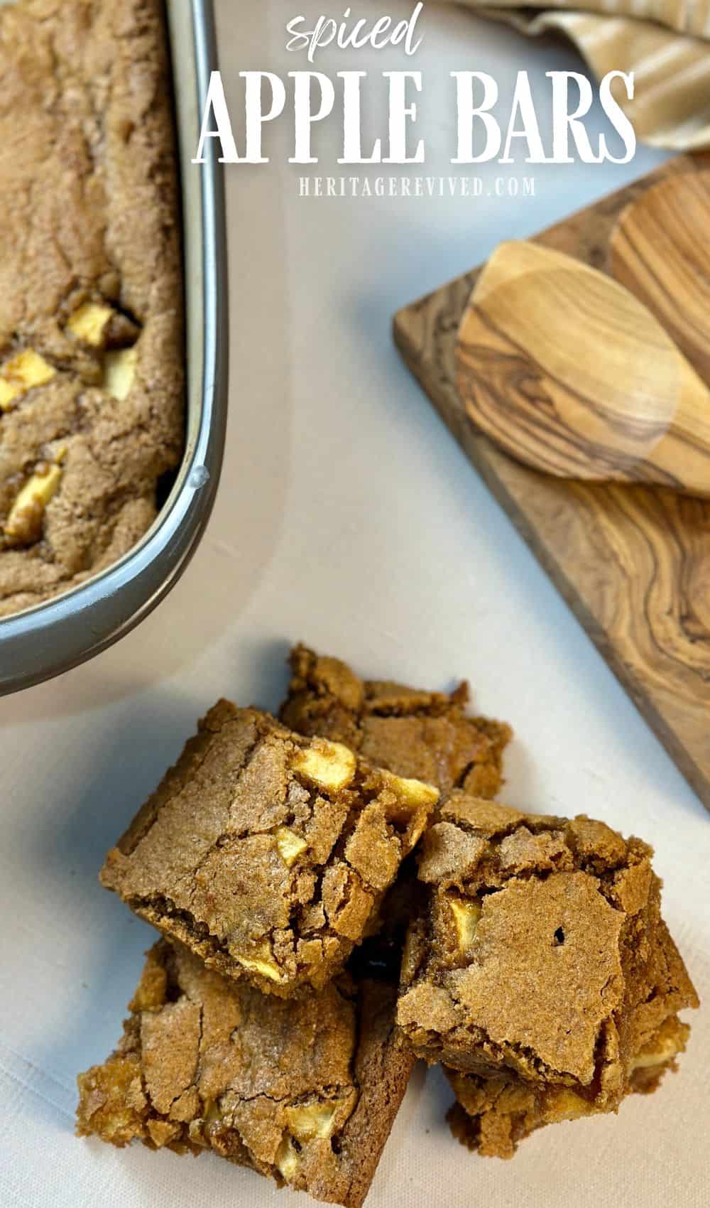 Spiced Apple Bars Recipe (with Spelt Flour) - Heritage revived