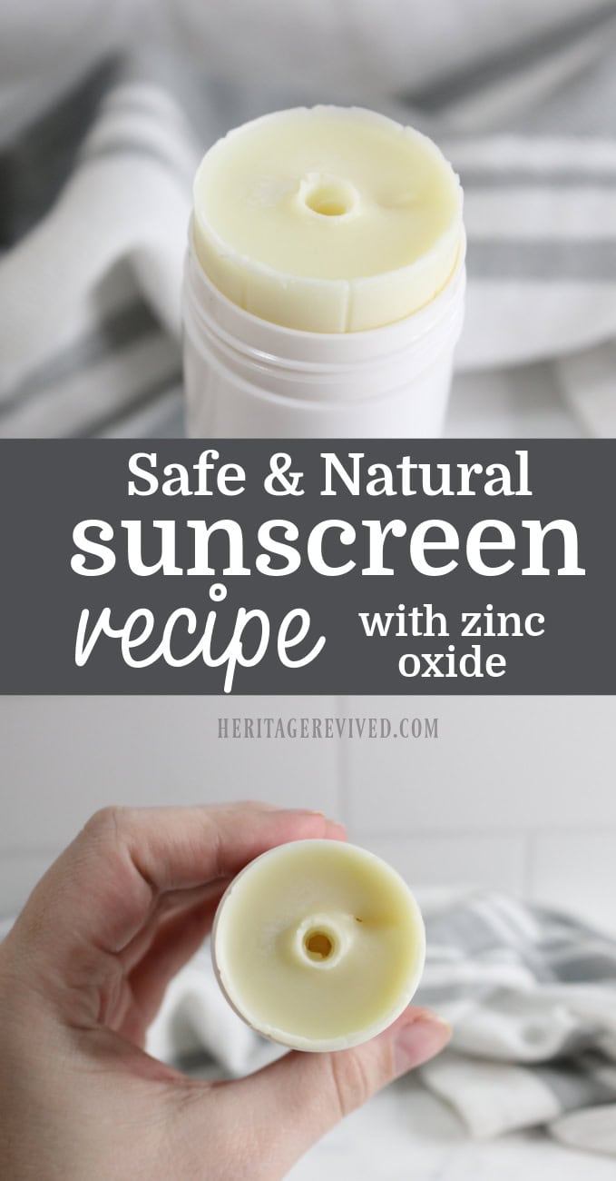 Homemade Sunscreen Stick with Zinc Oxide - Heritage revived
